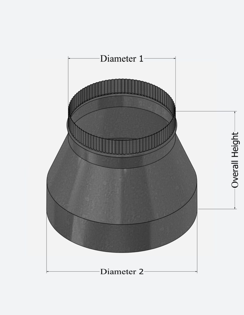 Metal Reducer With-Small End/Big End – Duct System Christchurch ...