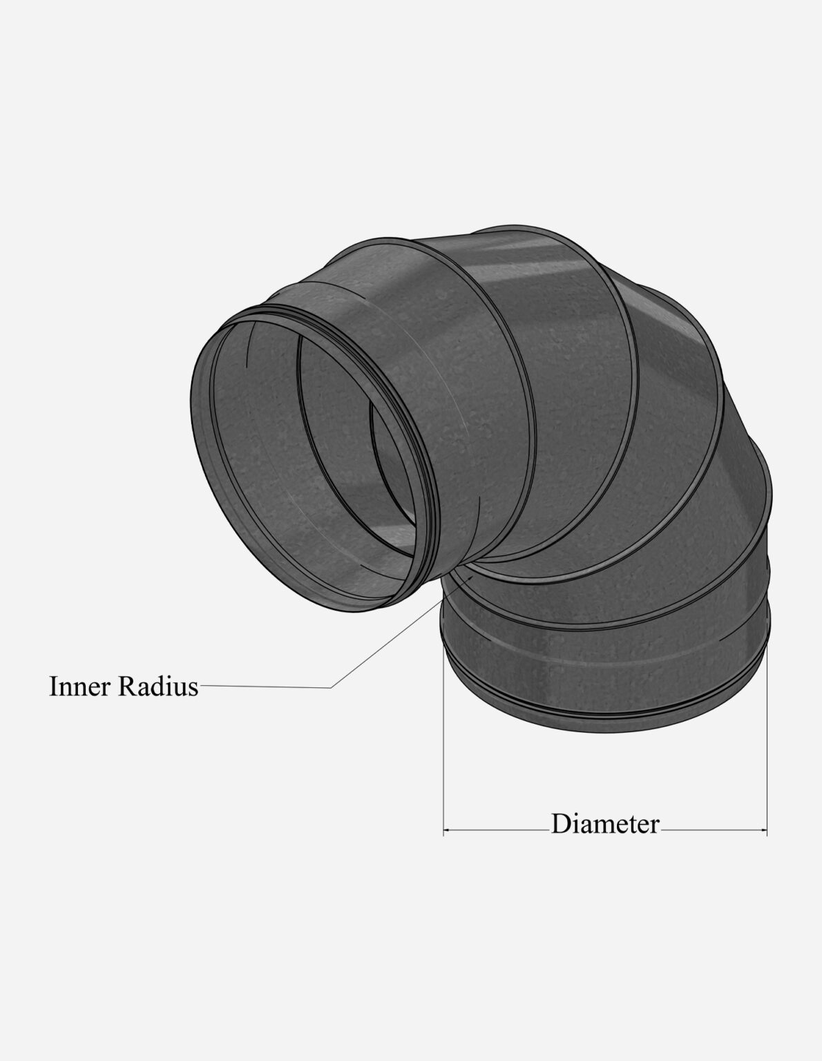 Fixed Elbow – 90 Degree - Duct System Christchurch | Quality Duct System