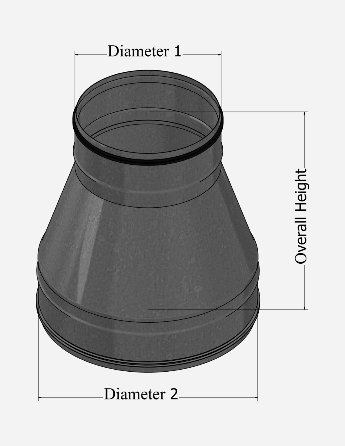 Metal Reducer With-Rubber Seal on Both Sides - Duct System Christchurch ...