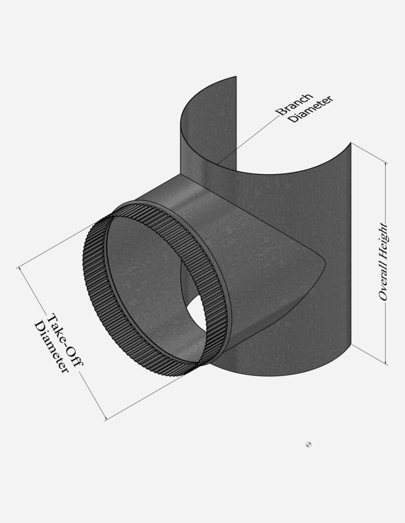 Saddle at 45 degree & 90 degree/ Flat Take Off – Duct System ...